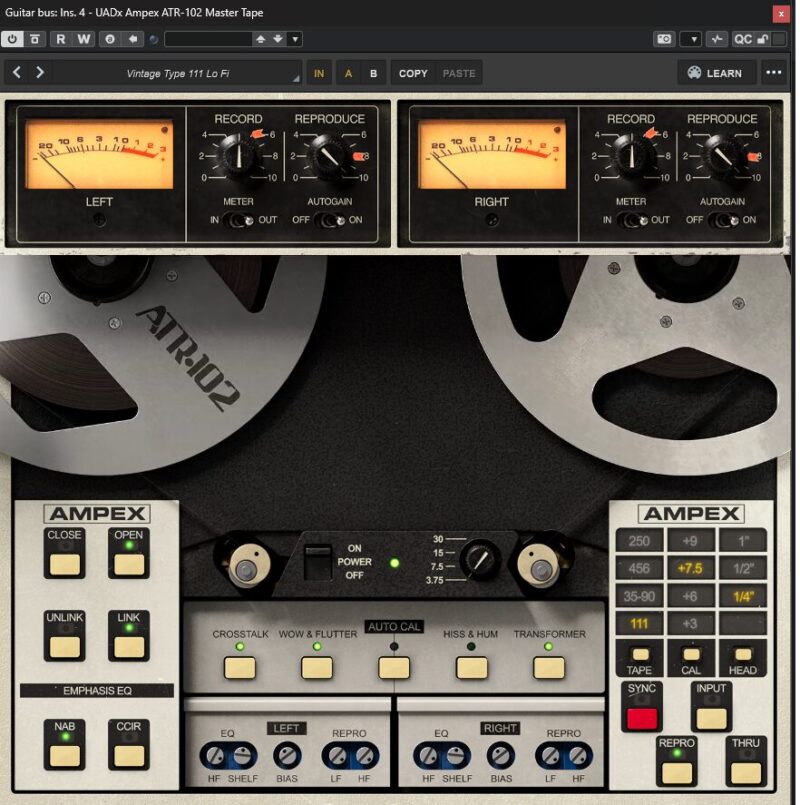 UADx Ampex ATR-102 レビュー｜EQで埋もれたギターが前に出てきた話【設定値公開】 | 副業マルチクリエーターtetsu7017